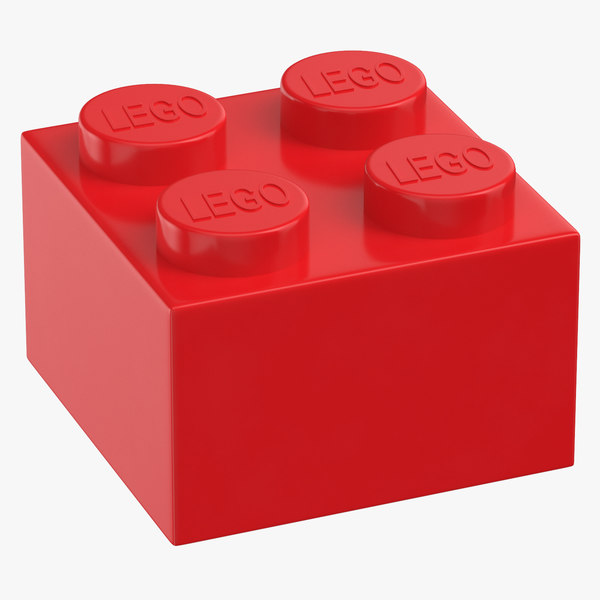 3D bright red lego bricks - TurboSquid 1492395