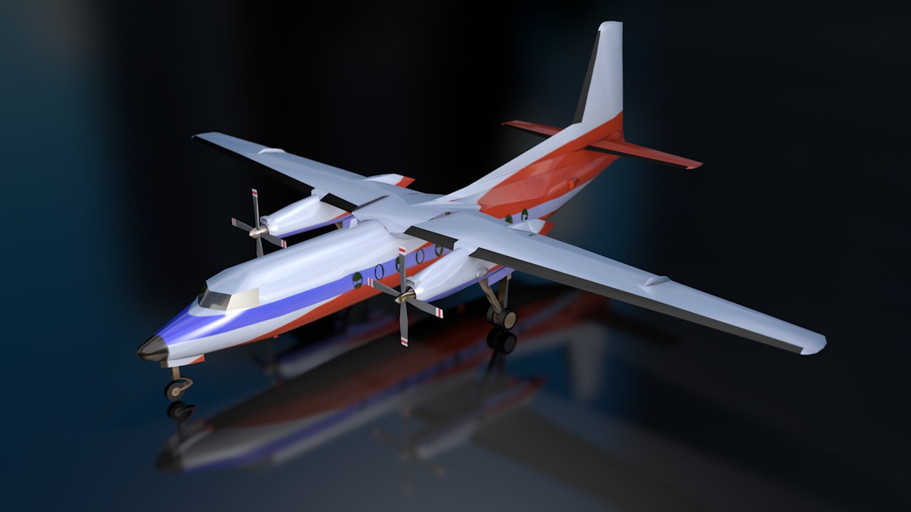 modèle 3D de Avion d'amitié Fokker F27 - TurboSquid 1492472