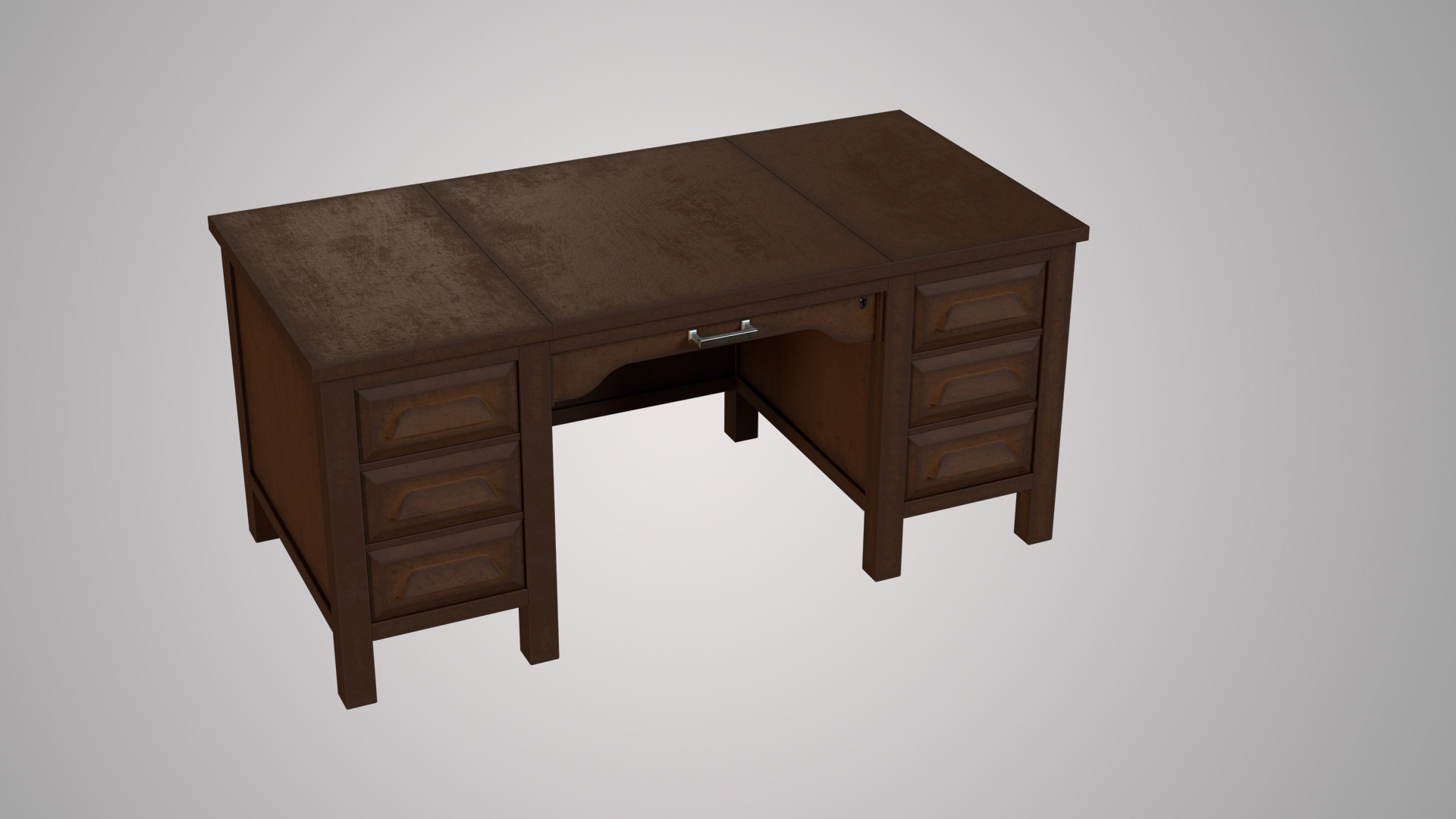 Vintage office desk 3D model - TurboSquid 1492680