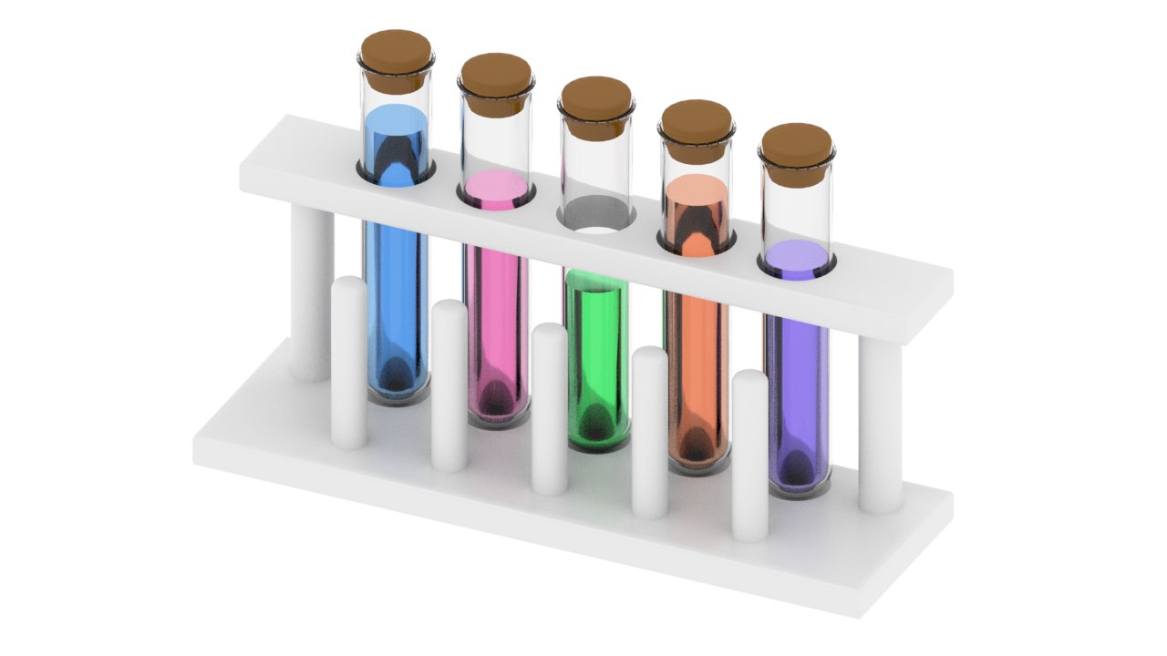 Test tube rack 3D model - TurboSquid 1492692