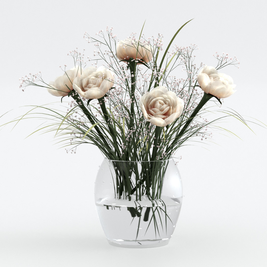 3D grass flower bouquet model - TurboSquid 1492851