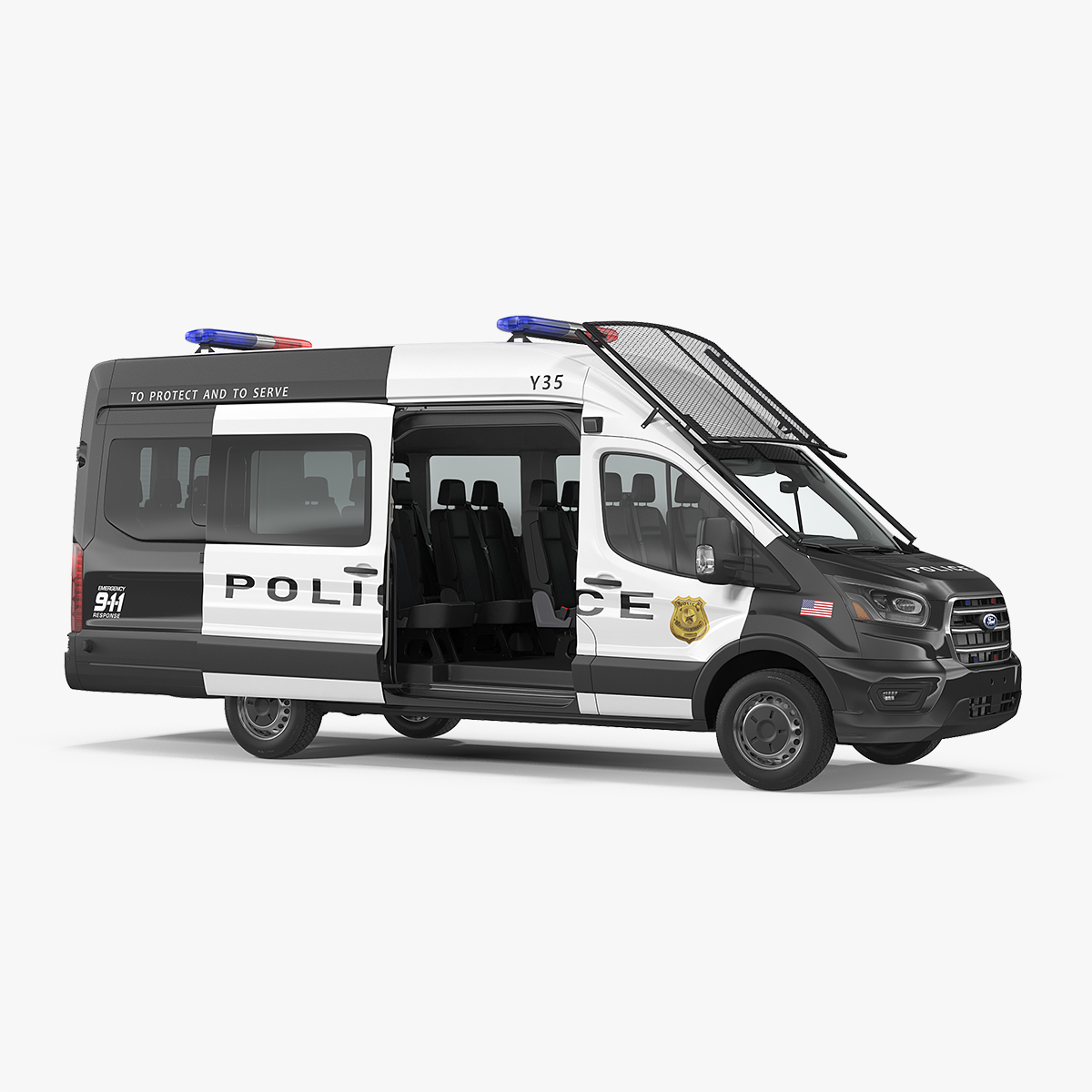 3D transit police van 2020 - TurboSquid 1493306