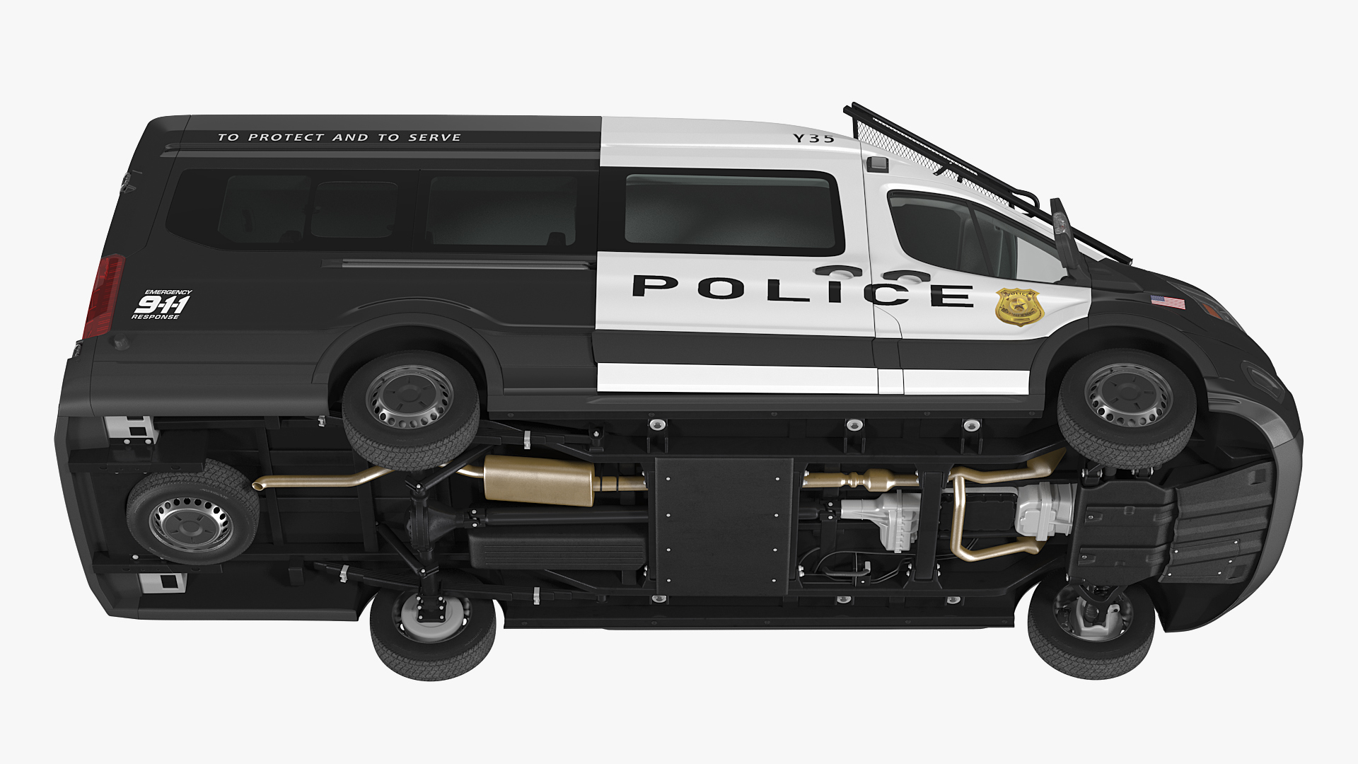 Ford Transit Police Van 2020 equipado Modelo 3D - TurboSquid 1493306
