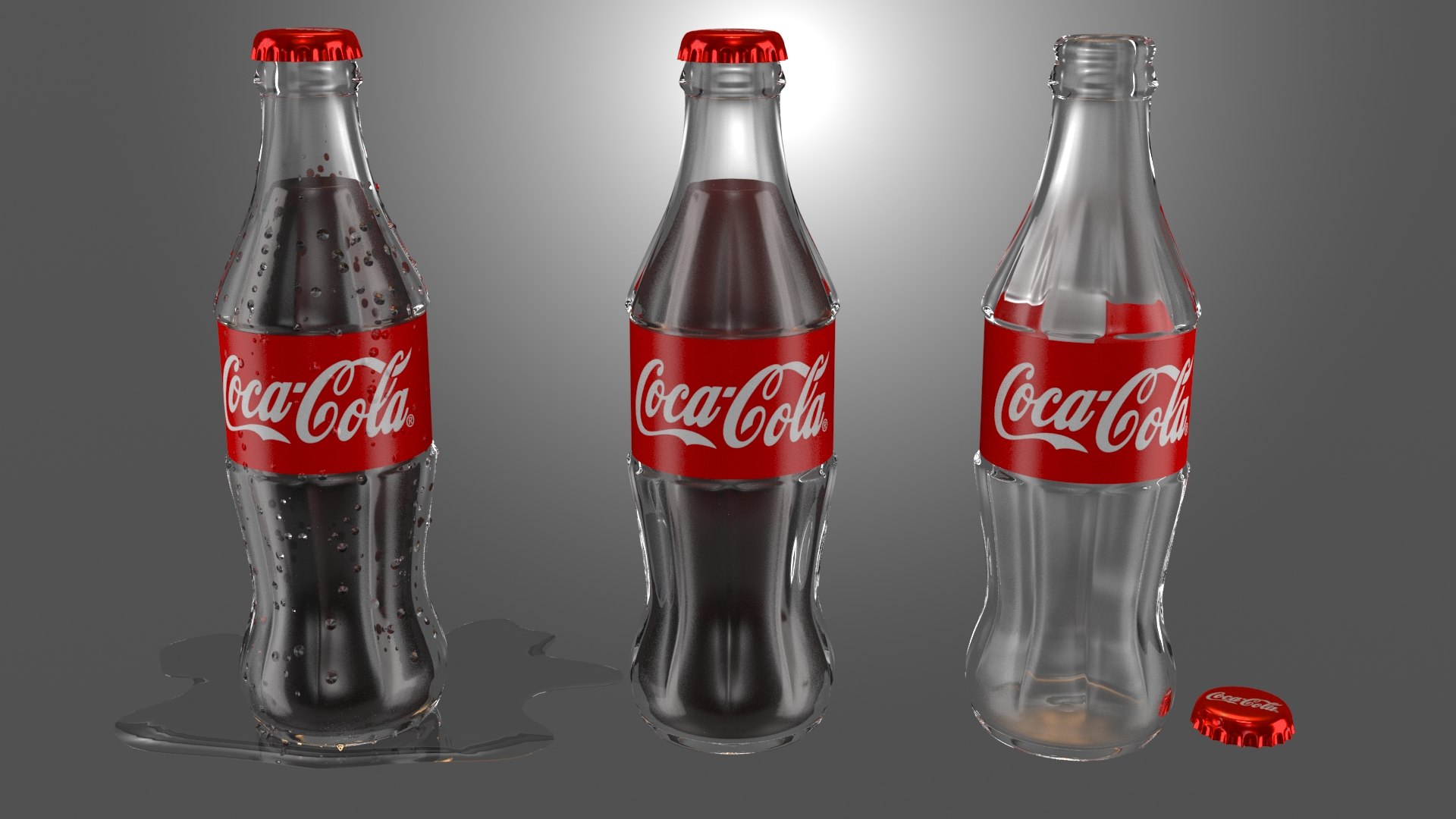 Wet coke bottle 3D model - TurboSquid 1493041
