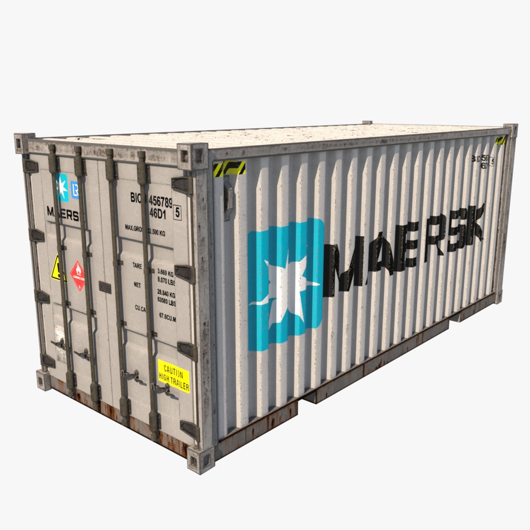 modelo 3d Contenedor de envío Maersk 1 TEU - TurboSquid 1493212