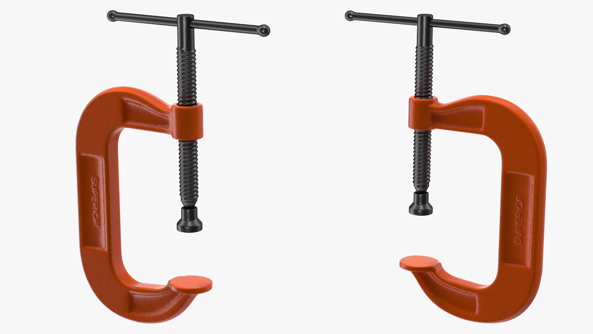 3D forged orange c-clamp clamping model - TurboSquid 1493308