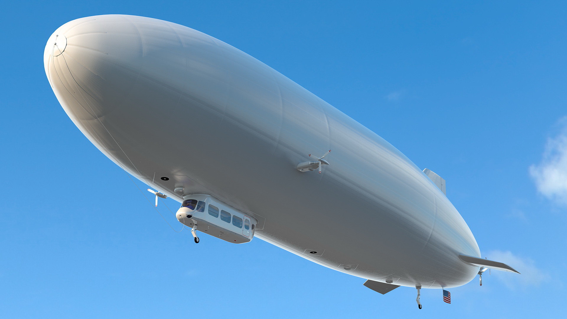 Blimp airship generic air 3D - TurboSquid 1493337