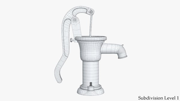 hand water pump 3d model