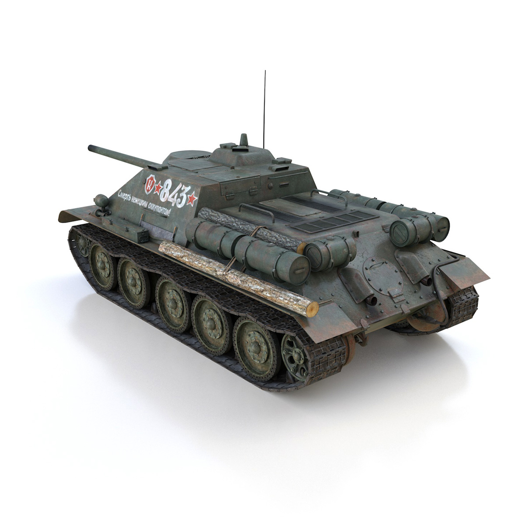 SU-85-843-소련 자주포 3D 모델 - TurboSquid 1493345