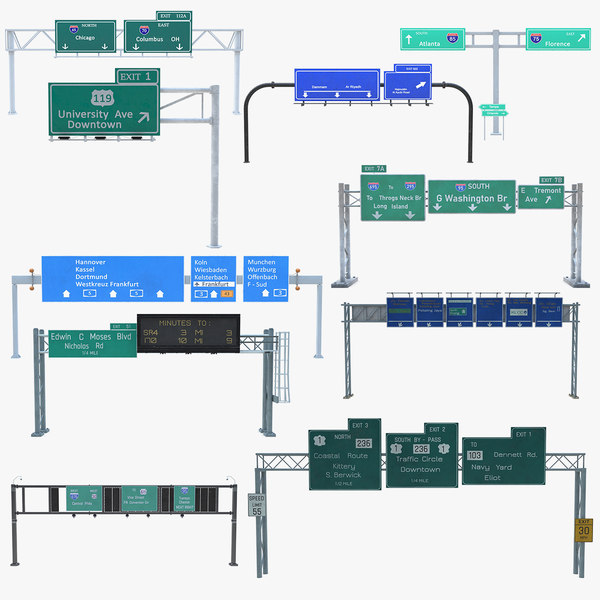 Highway Signage 3D Models for Download | TurboSquid