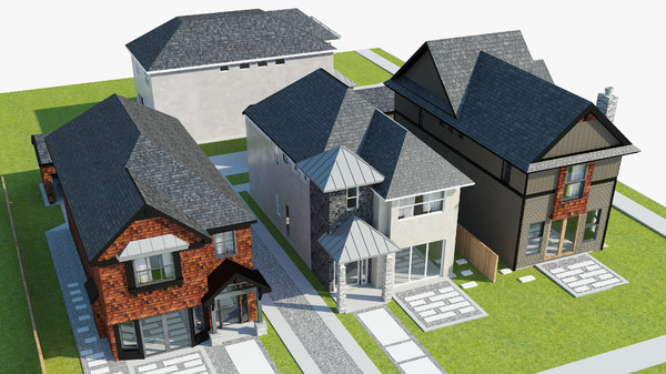 3D model realistic neighborhood - TurboSquid 1494057