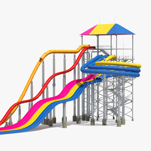 modelo 3d Tobogán acuático Mat Racer - TurboSquid 1493662