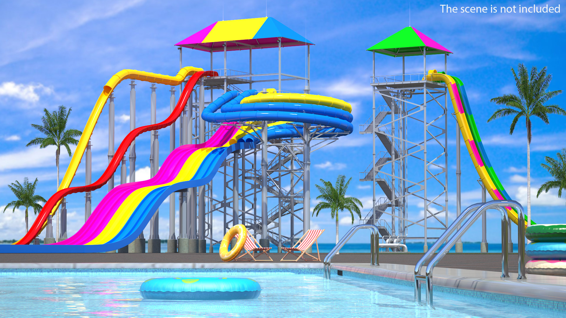 3D mat racer water slide model - TurboSquid 1493662