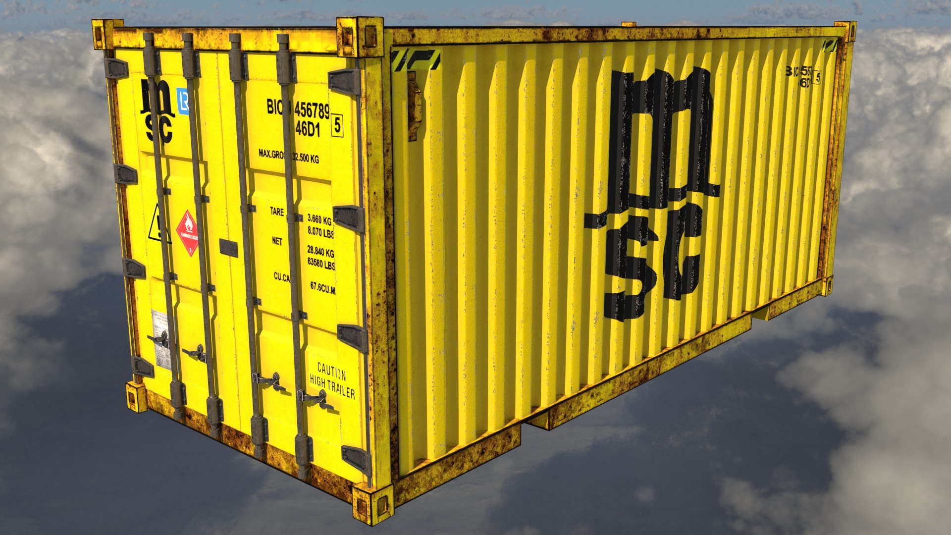 3D model shipping container msc - TurboSquid 1493623
