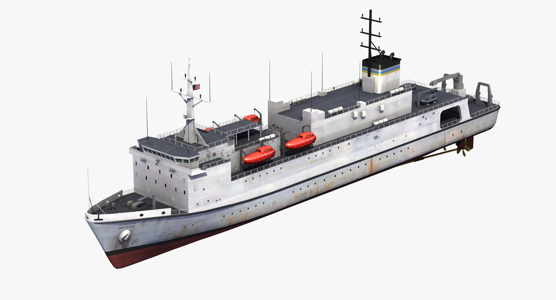 3D usns waters t-ags-45 - TurboSquid 1494086