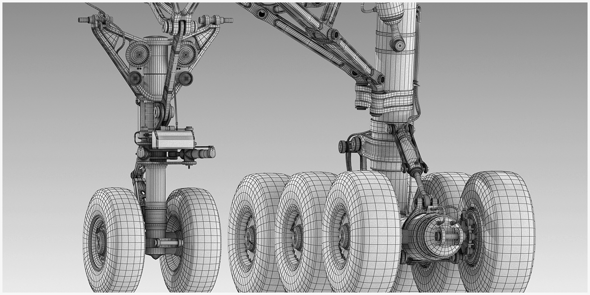 3D boeing 777x landing gears model - TurboSquid 1494129