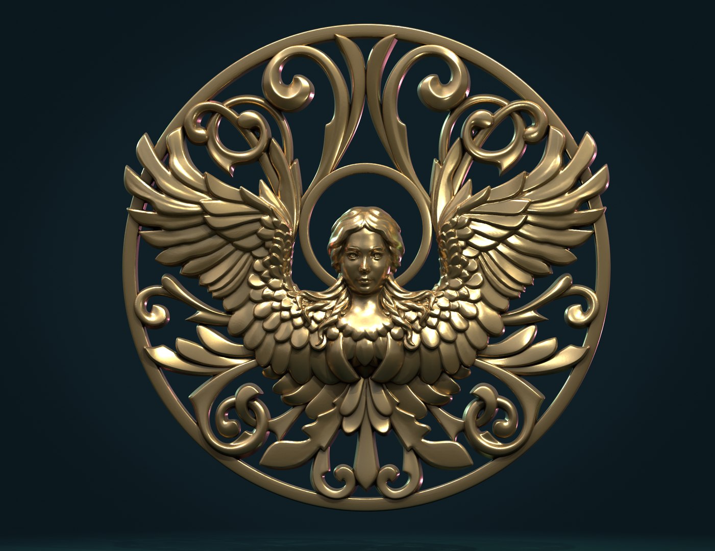 Angel scroll pendant 3D - TurboSquid 1494254
