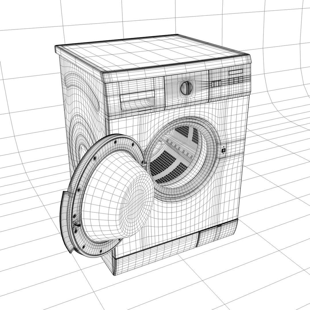 3D washing machine - TurboSquid 1494544