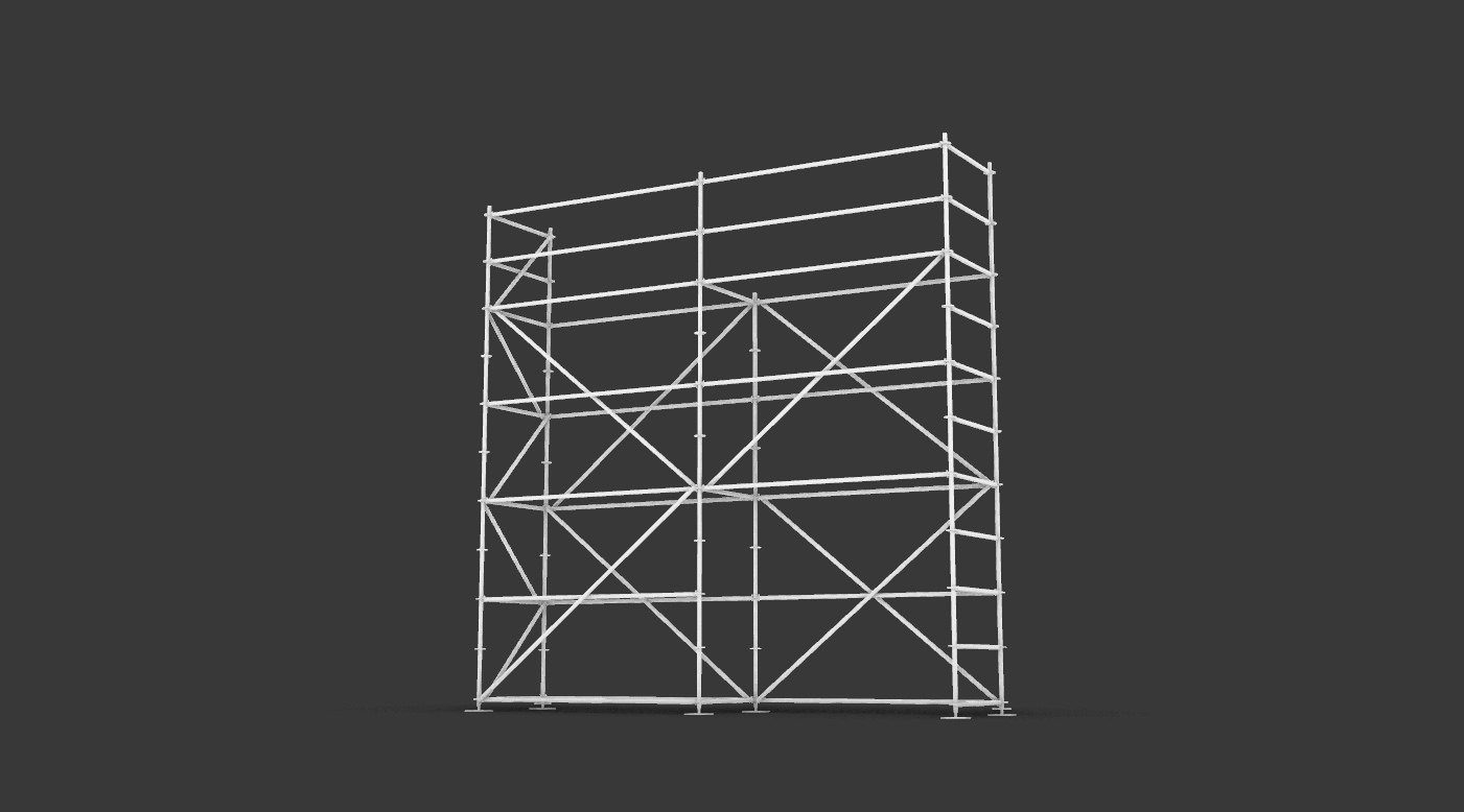 3D layher multidirectional scaffolding simple - TurboSquid 1494372