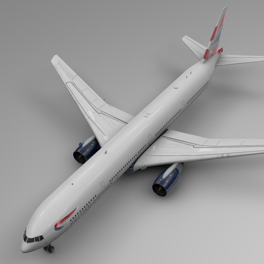British airways boeing 777-300er 3D model - TurboSquid 1494408