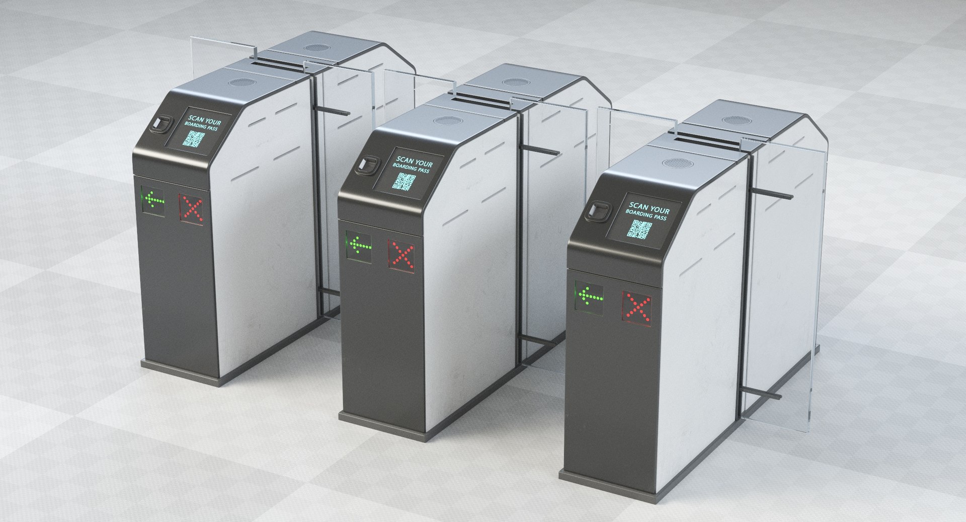 3D airport border gate - TurboSquid 1494508