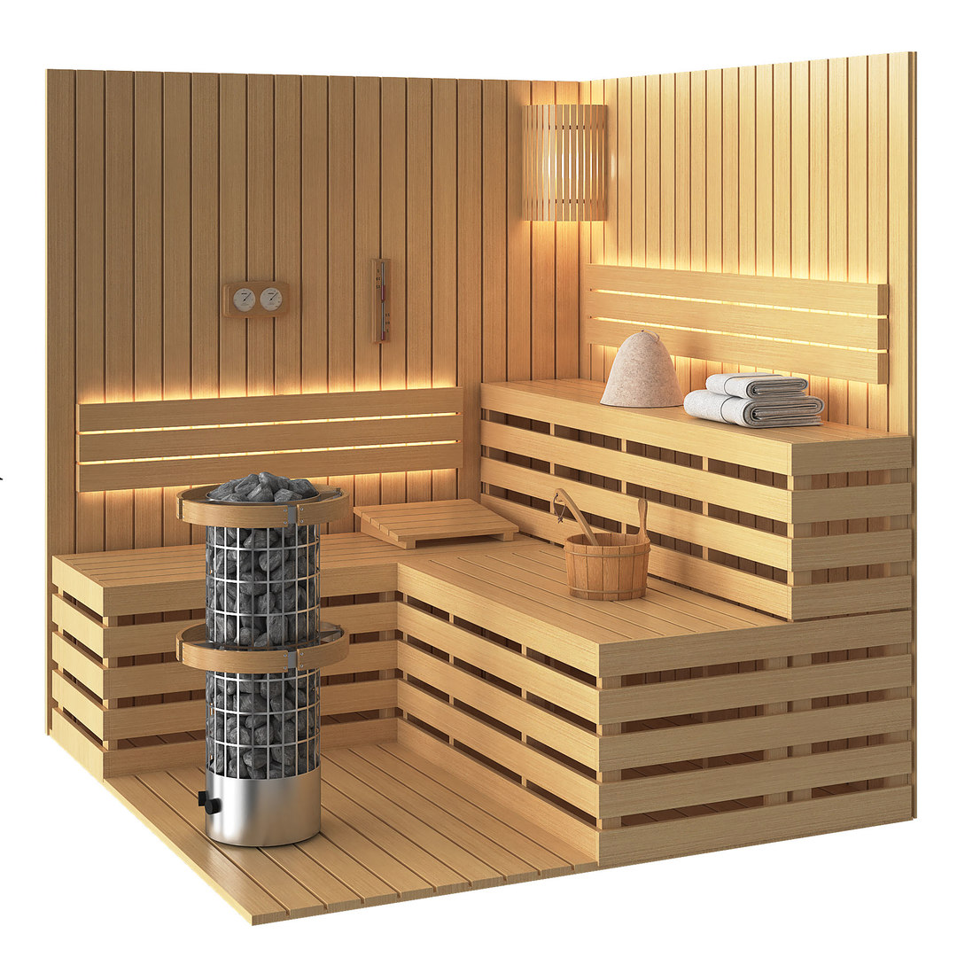 3D set sauna model - TurboSquid 1494495