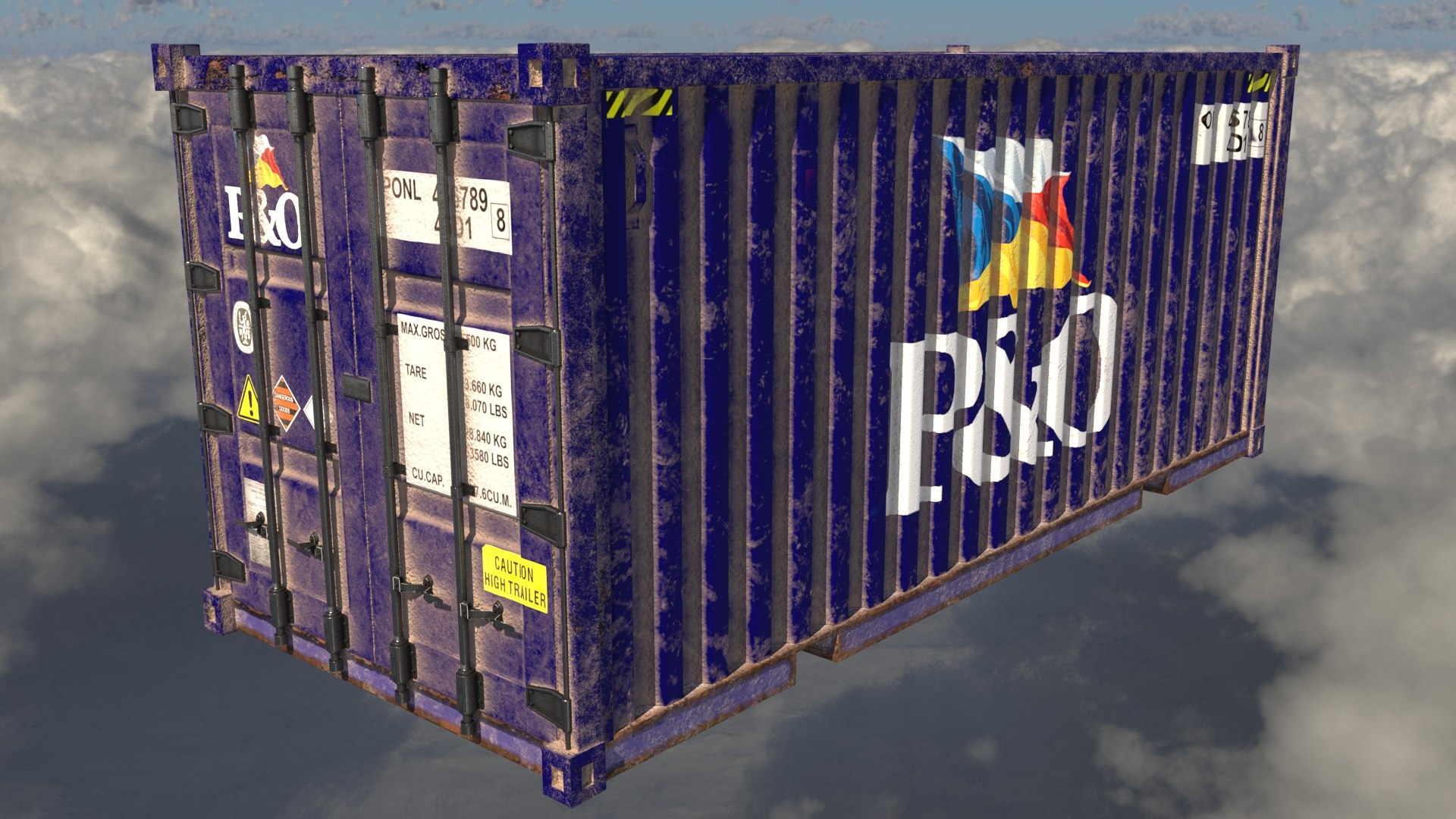 Shipping container p o 3D model - TurboSquid 1494608