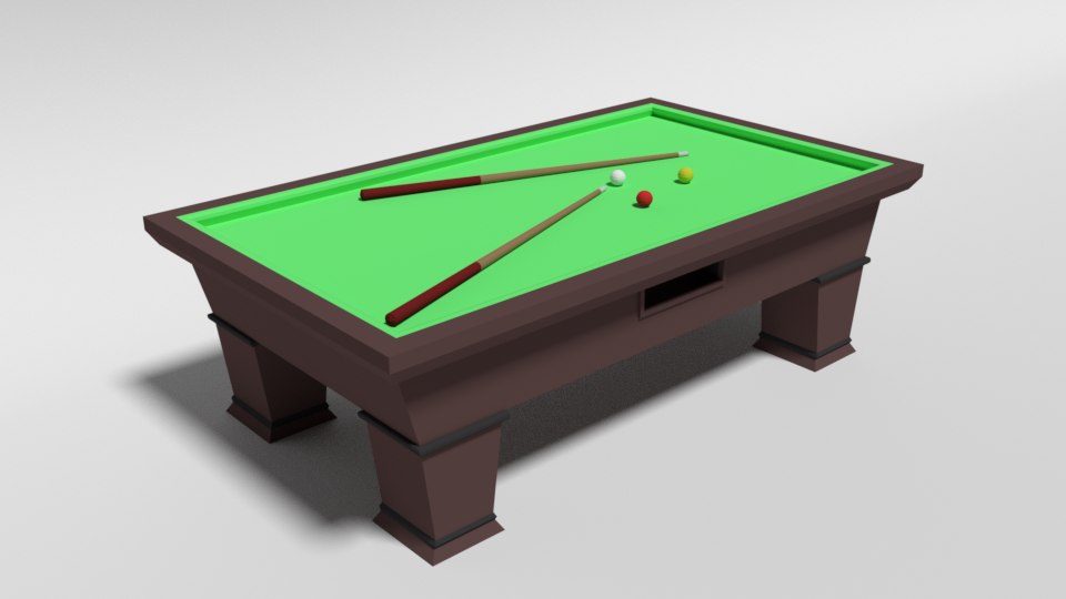 3D carom billiard table model - TurboSquid 1494778