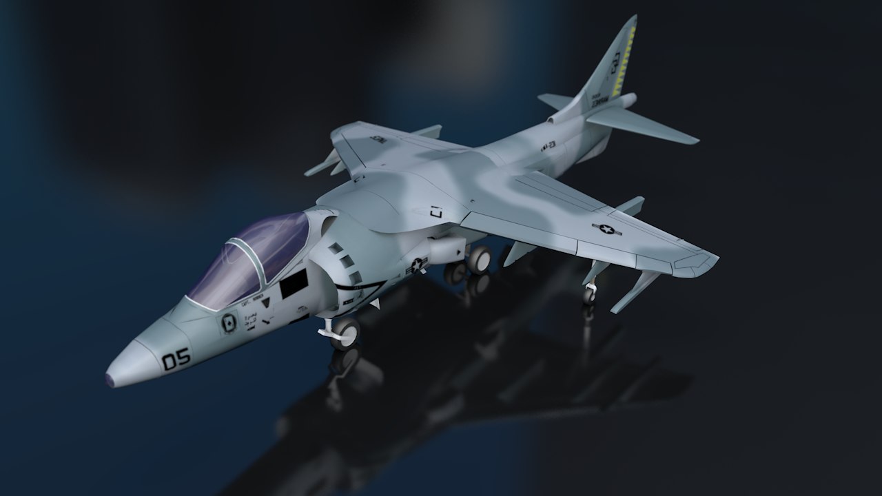 3D model harrier av 813 aircraft - TurboSquid 1494811
