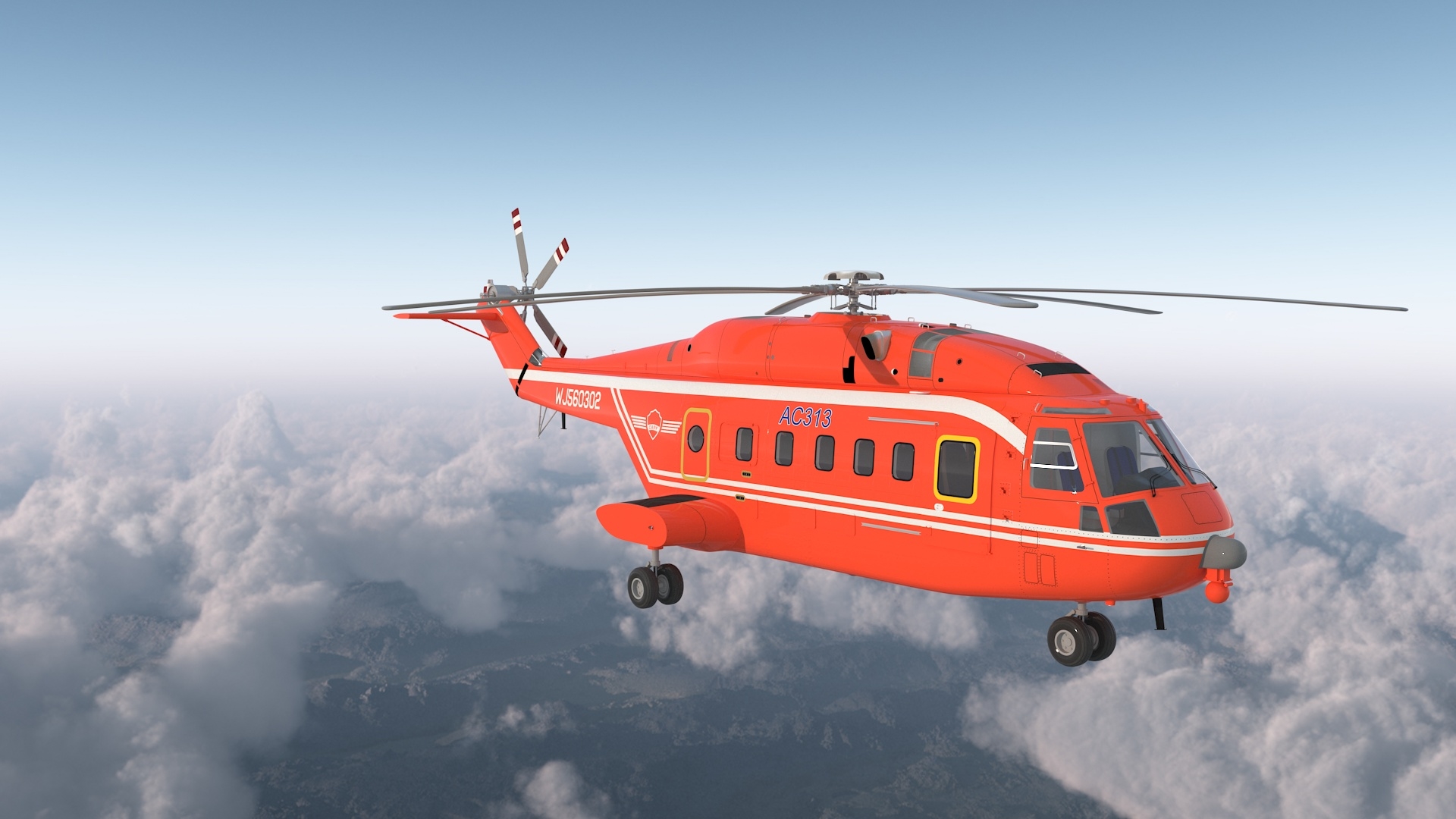 3D avicopter ac313 attack helicopter - TurboSquid 1495155