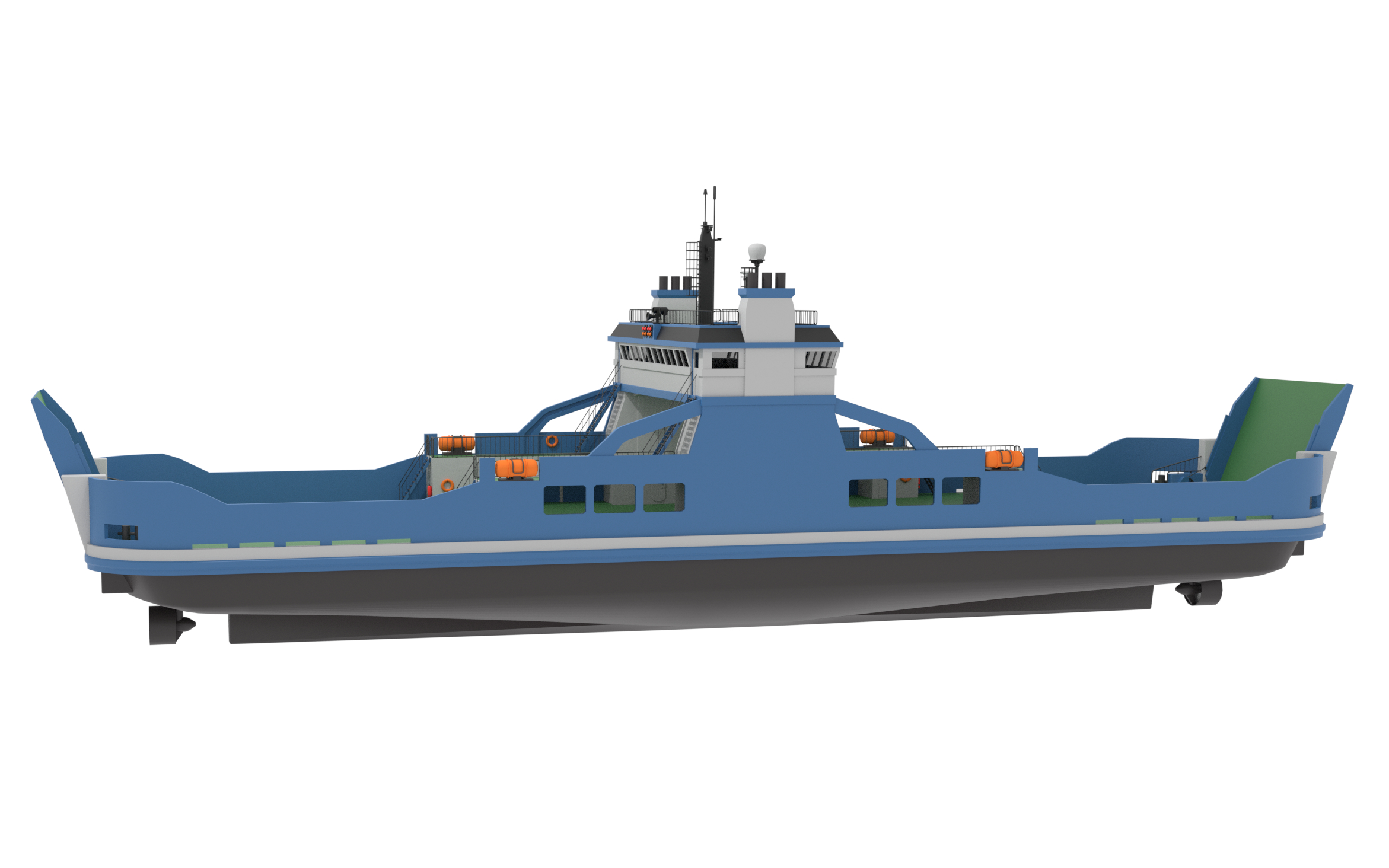 3D original car ferry model - TurboSquid 1495249
