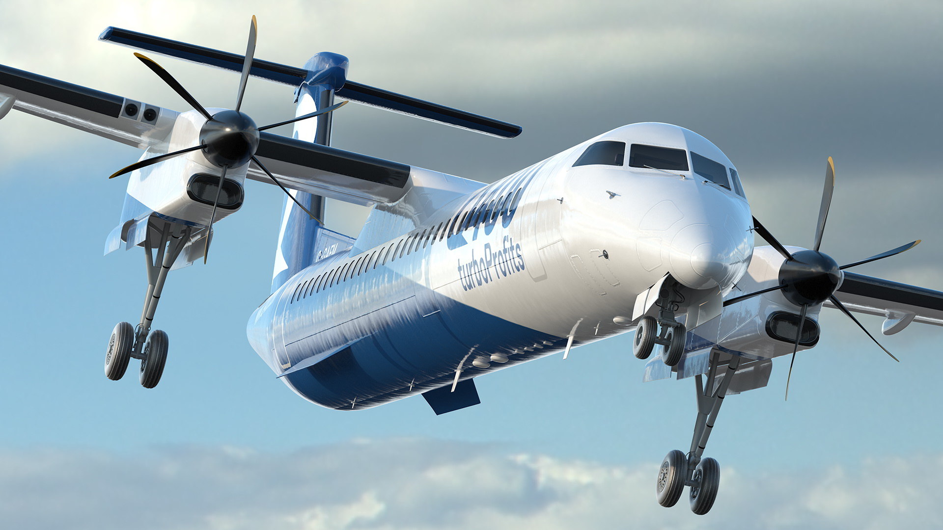 3D model bombardier q400 nextgen rigged - TurboSquid 1495443