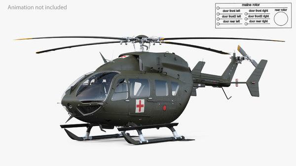 3D eurocopter h-72 lakota rigged - TurboSquid 1495454