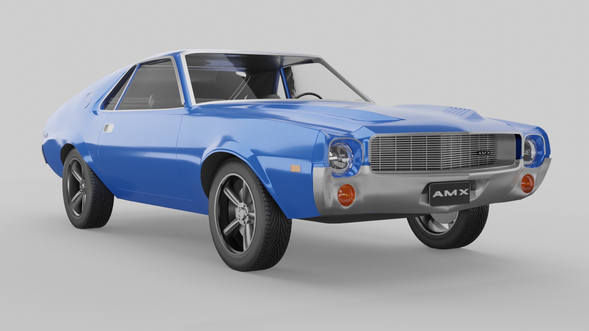 1968 amc amx 3D model - TurboSquid 1495363
