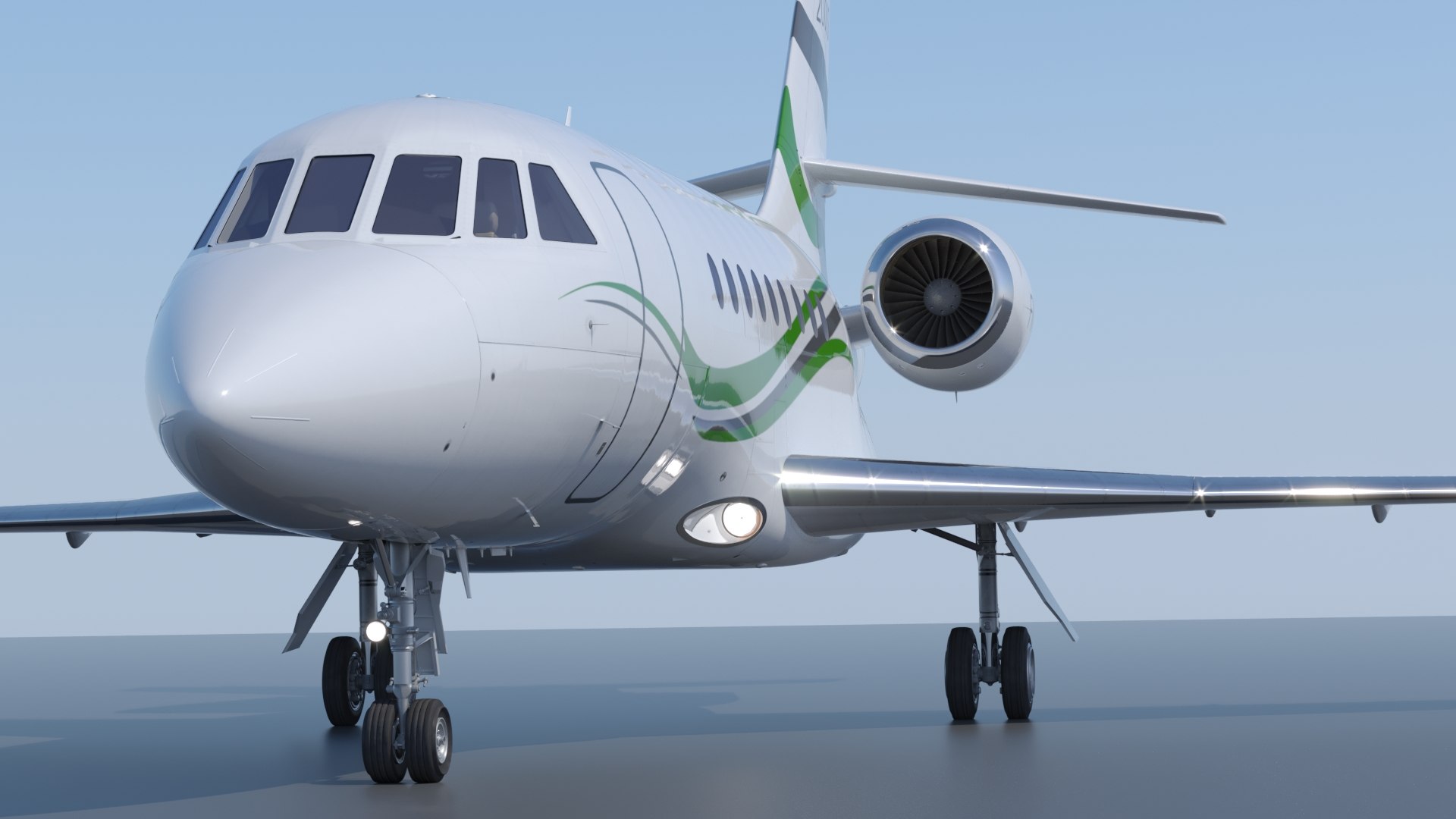 3D dassault falcon 2000 french - TurboSquid 1495511