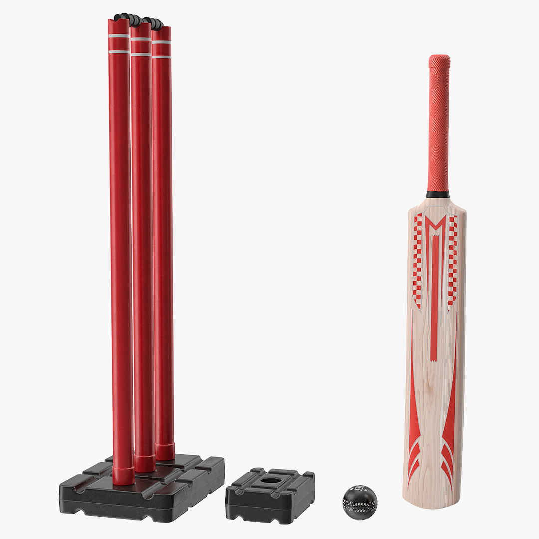3D wooden cricket set - TurboSquid 1495507