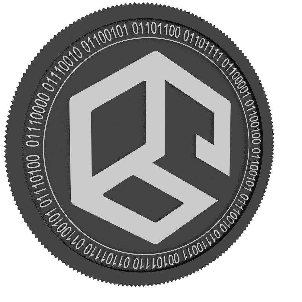 3D cube black coin model - TurboSquid 1495528