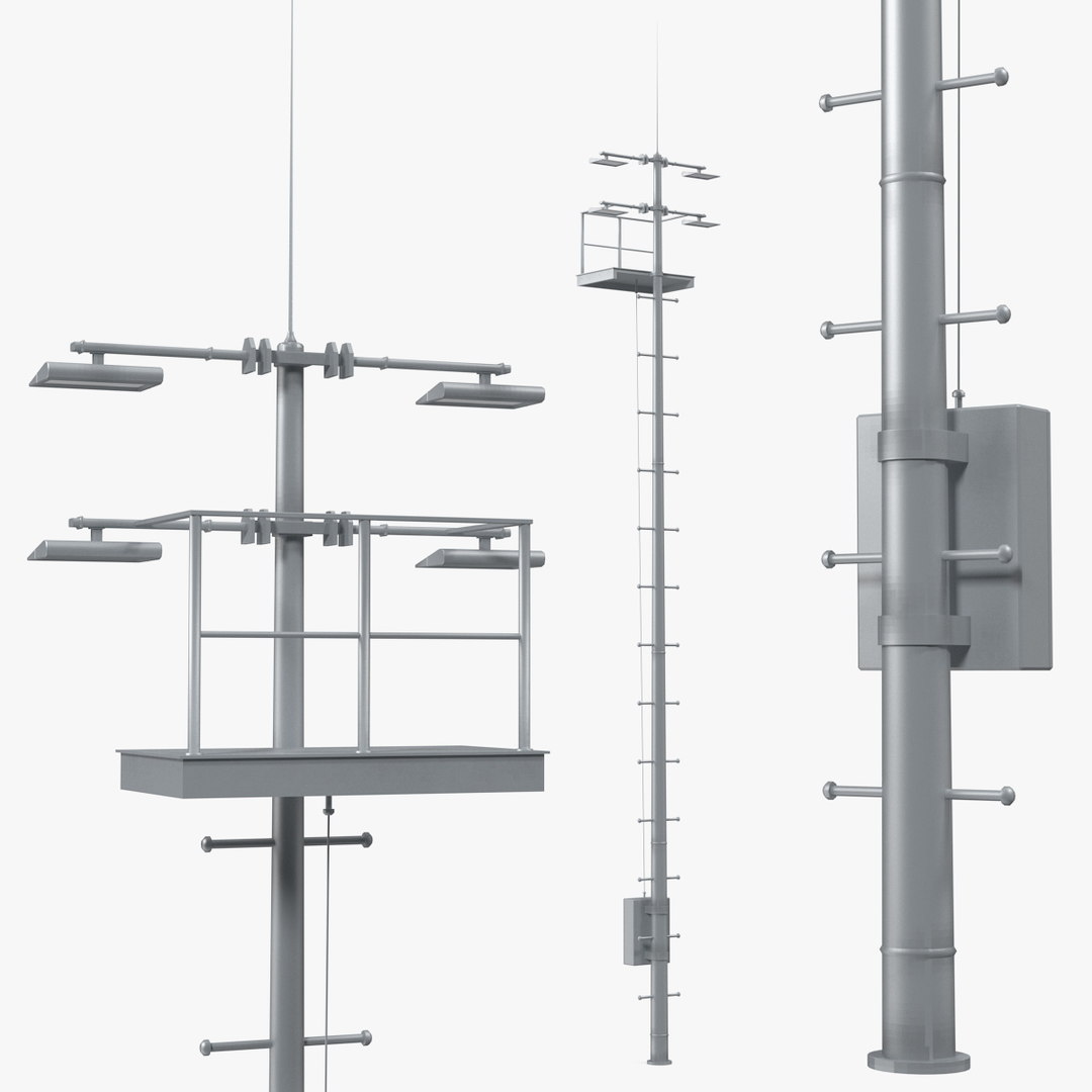 Lighting mast 3D model - TurboSquid 1495666
