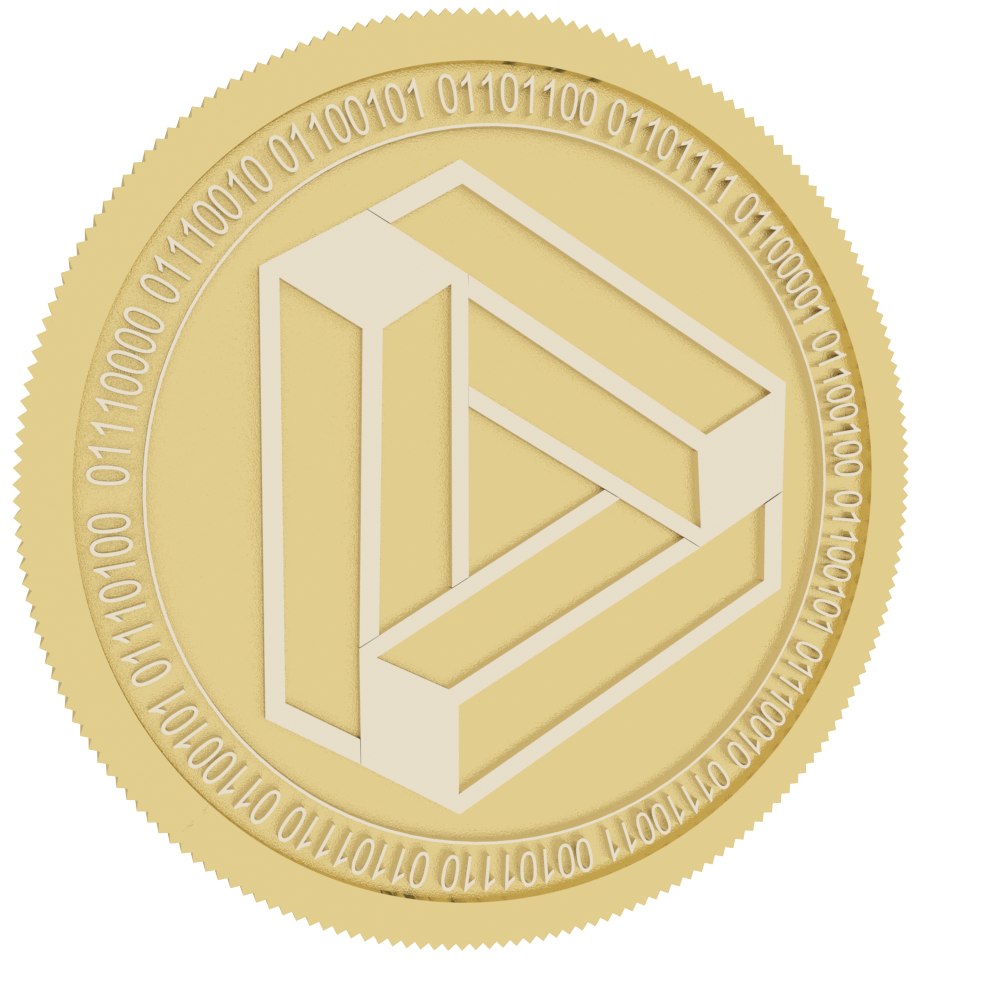 Data gold coin model - TurboSquid 1495565