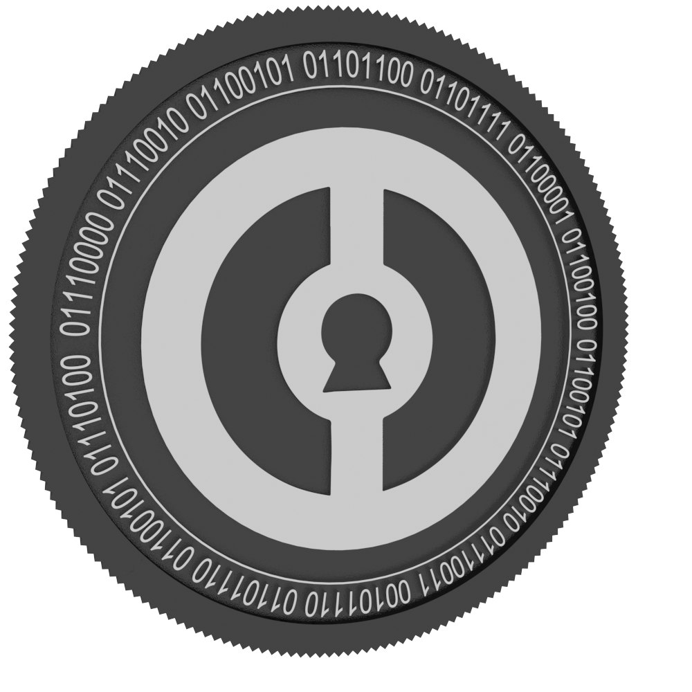 Dero black coin 3D model - TurboSquid 1495660