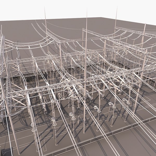 3D model substation power electricity - TurboSquid 1495631