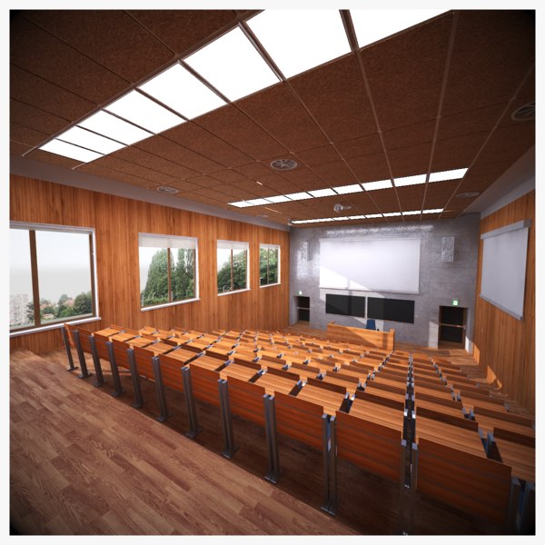 Lecture hall 3D model - TurboSquid 1496018