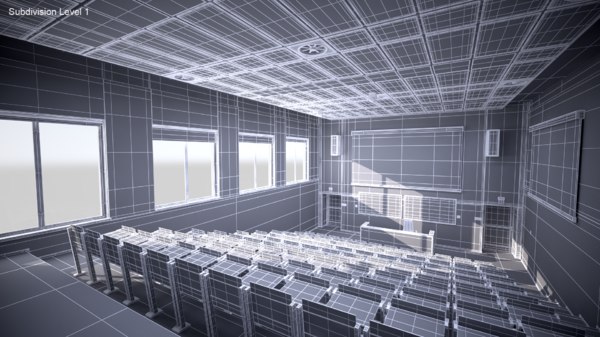 Lecture hall 3D model - TurboSquid 1496018