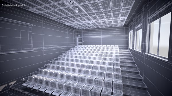 Lecture hall 3D model - TurboSquid 1496018
