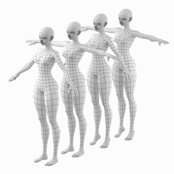 male sd character base 3d obj