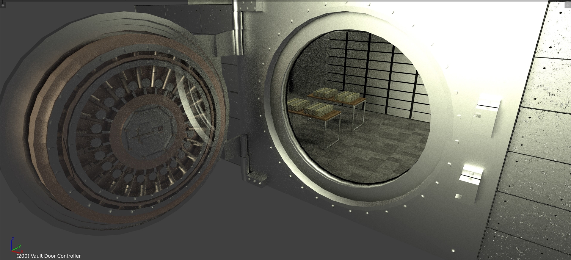 Bank vault scene money 3D model - TurboSquid 1495918