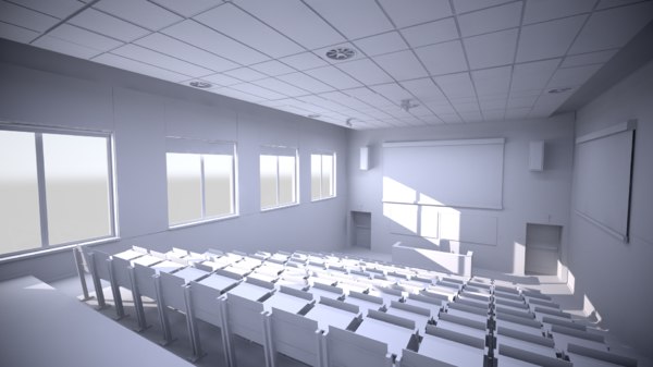 Lecture hall scene 3D model - TurboSquid 1496088