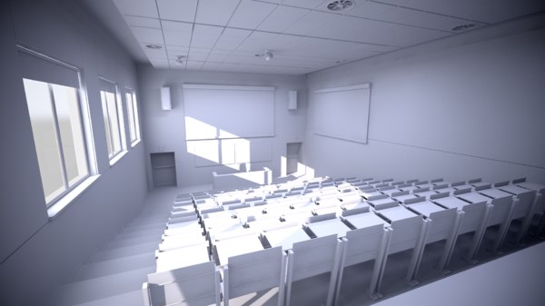 Lecture hall 3D model - TurboSquid 1496018