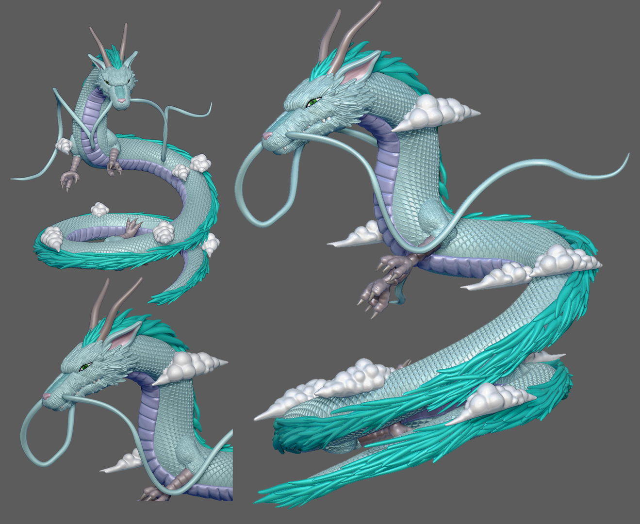 forma de dragão haku Modelo 3D - TurboSquid 1496118