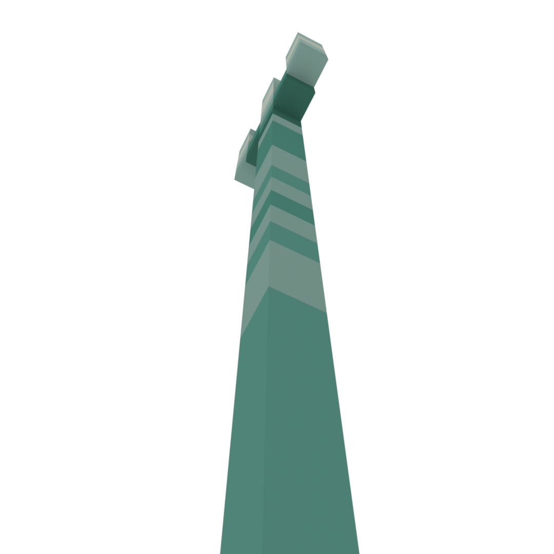 3D minecraft trident model - TurboSquid 1496259